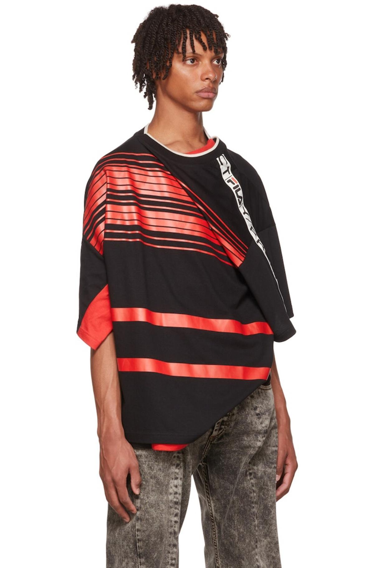 YProject Fila Edition T-Shirt - Black | Garmentory