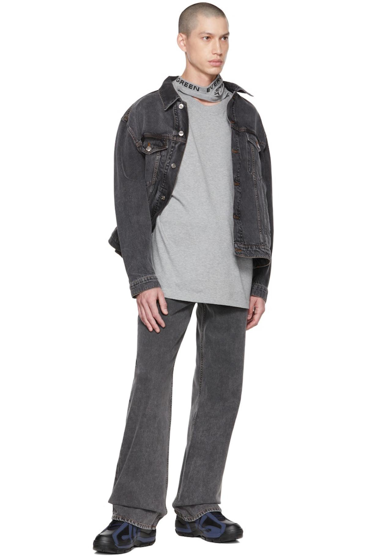 YProject Y-Belt Jeans - Grey | Garmentory