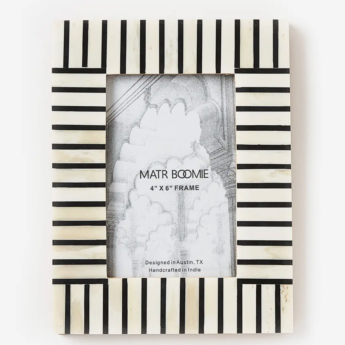 Matr Boomie Fair Trade Naysha Picture Frame - Black/White | Garmentory