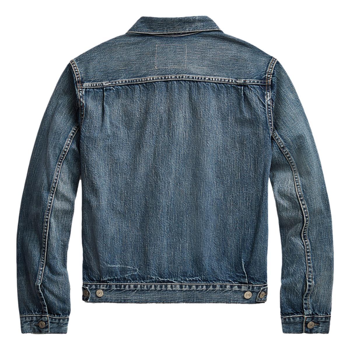 RRL Overdale Indigo Denim Trucker Jacket Overdale Wash | Garmentory