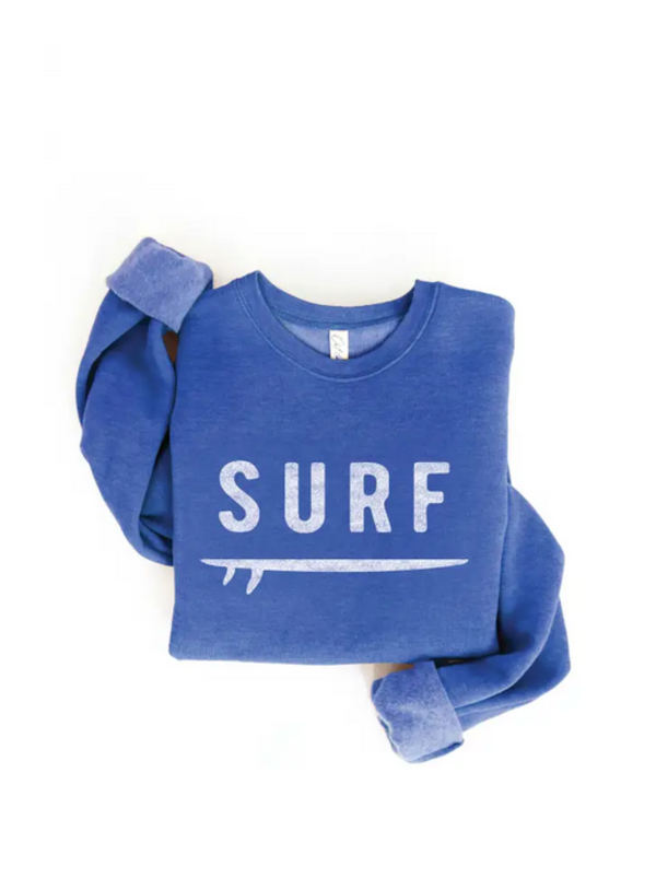 OAT COLLECTIVE Surf Sweatshirt - Heather Royal | Garmentory
