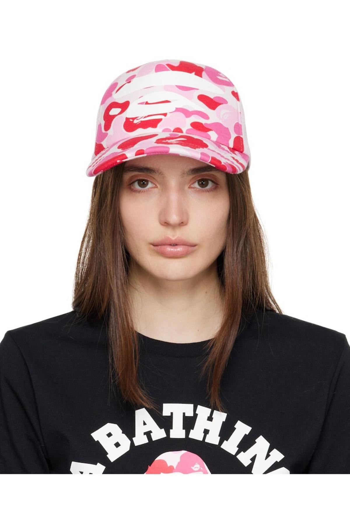 BAPE ABC Camo Ape Face Cap - Pink | Garmentory