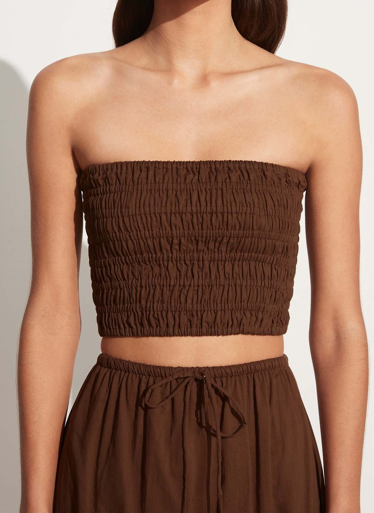 Faithfull The Brand Calla Top - Chocolate | Garmentory