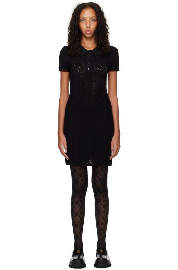 Marine Serre Tennis Court Minidress - Black | Garmentory