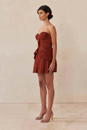 Cult Gaia Charlique Dress - Tannin | Garmentory