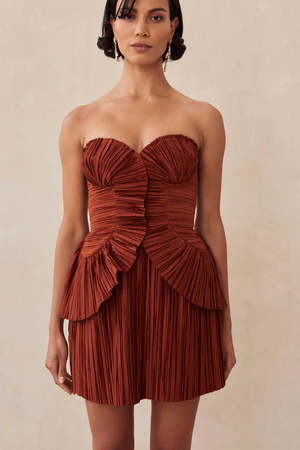 Cult Gaia Charlique Dress - Tannin | Garmentory