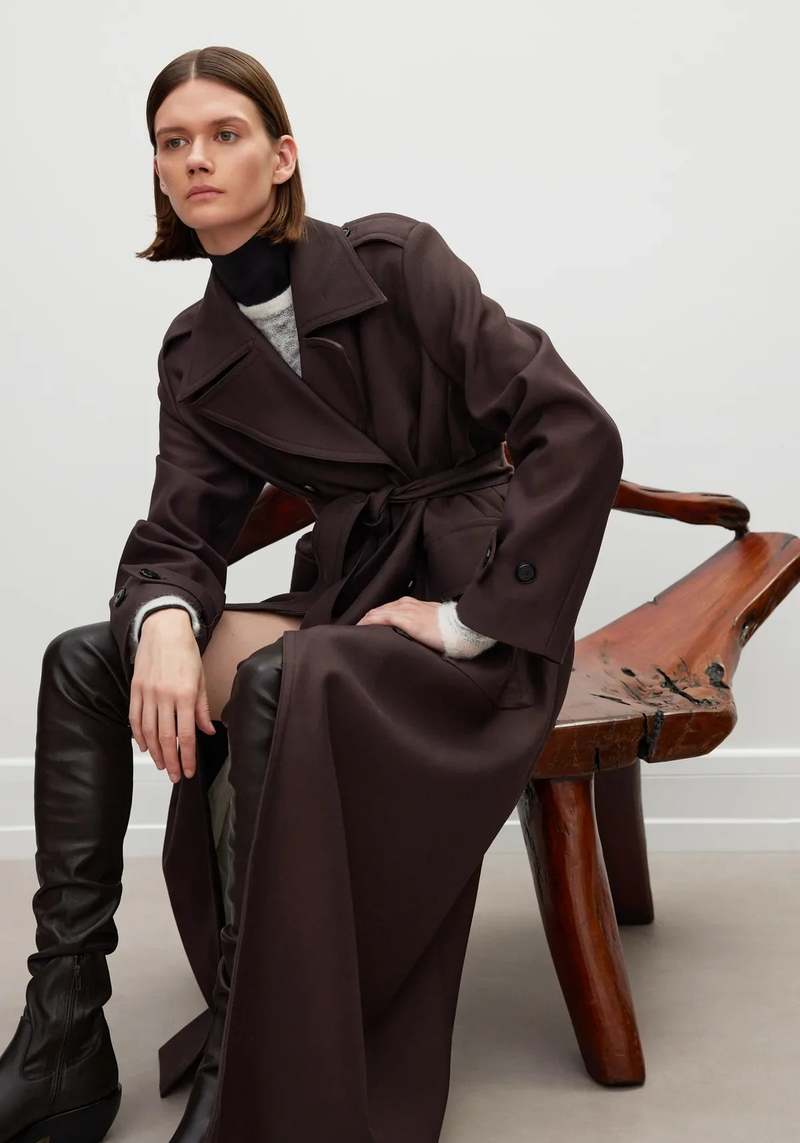 Rohe Claire Coat - Pure Chocolate | Garmentory