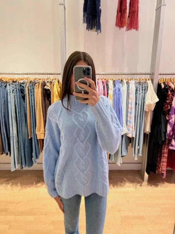 Love Shack Fancy Izia Pullover - Blue Haze | Garmentory