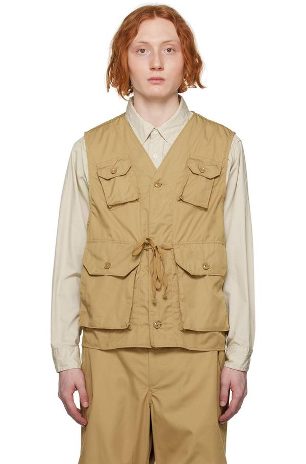 Engineered Garments C-1 Vest - Beige | Garmentory