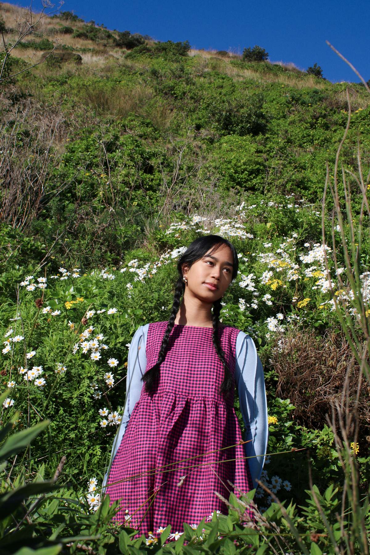 hej hej Double Cross Dress - Pink Gingham | Garmentory