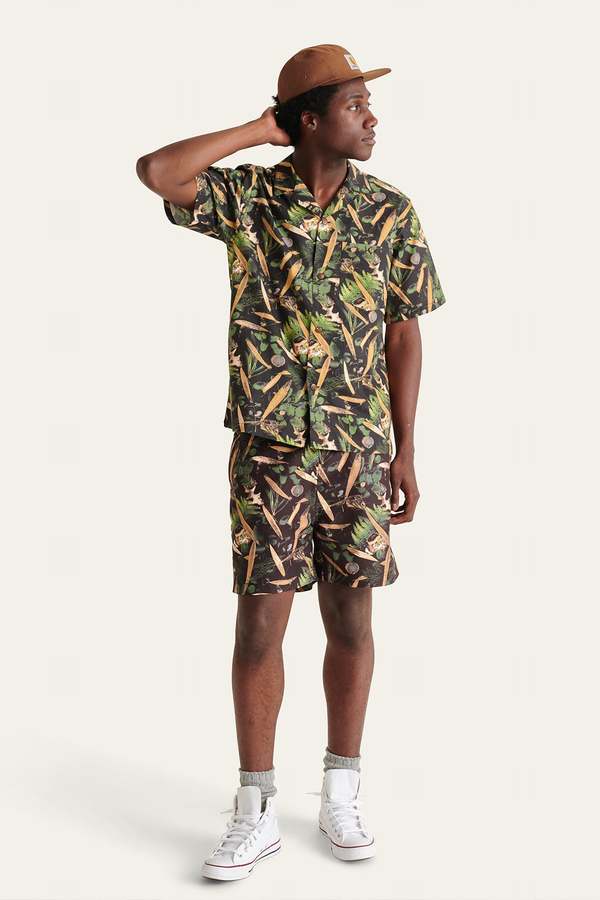 CARHARTT WIP Slater Swim Trunks - Lumen Print/Black | Garmentory