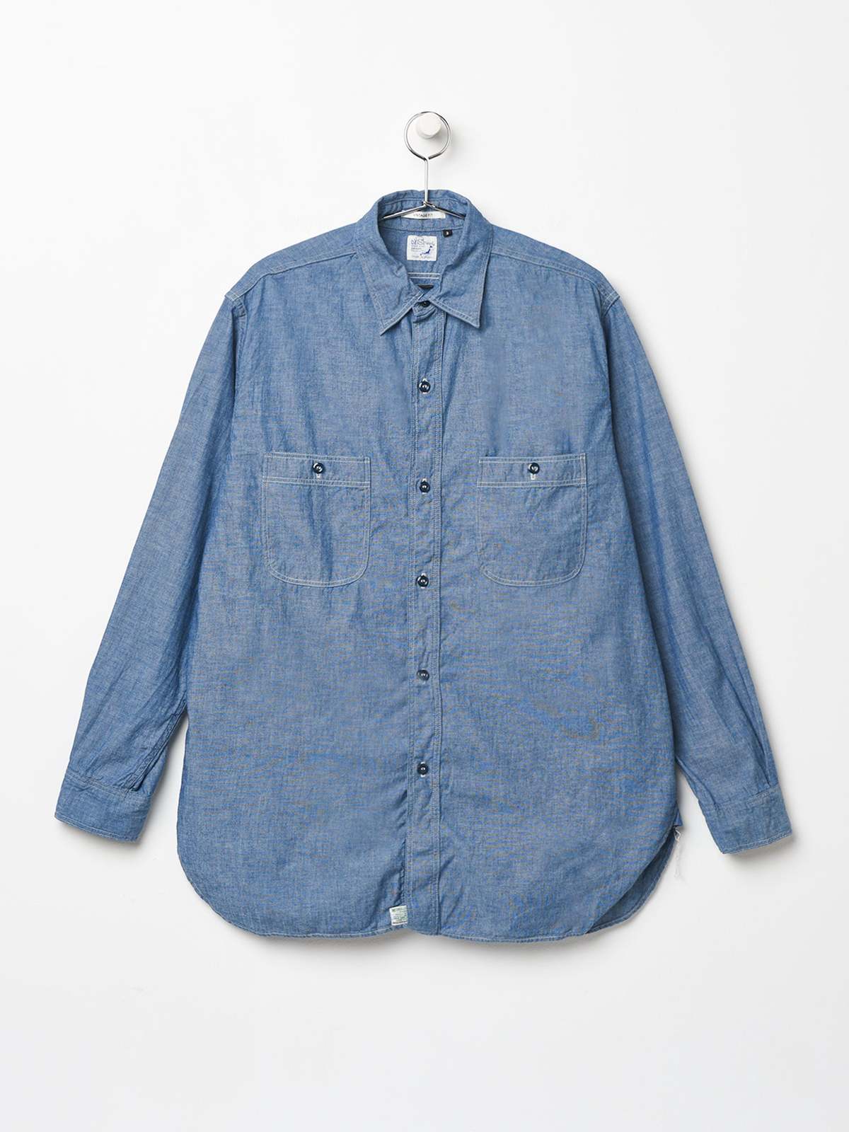 Orslow Vintage Fit Chambray Work Shirt - Chambray | Garmentory