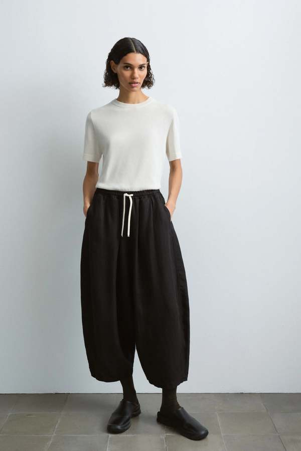 Cordera Linen Maxi Pants - Black | Garmentory