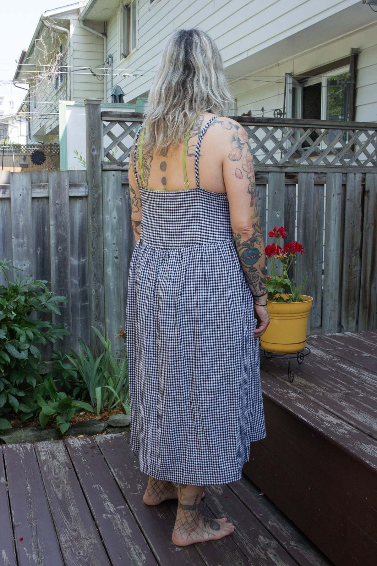 Amanda Moss Gingham Sundress - Black/White | Garmentory