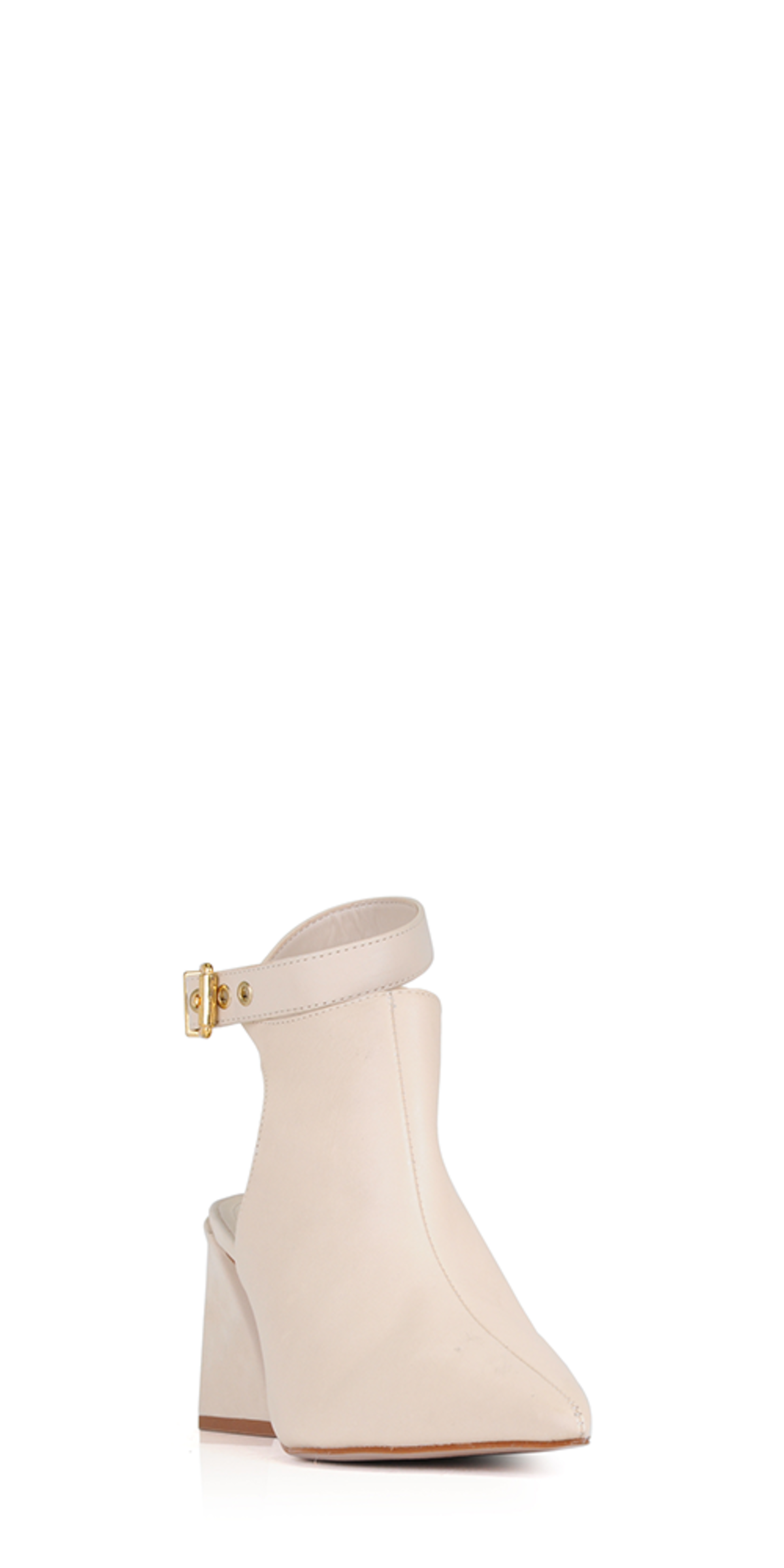 Schutz Kala Leather Cutout Heels - Eggshell | Garmentory
