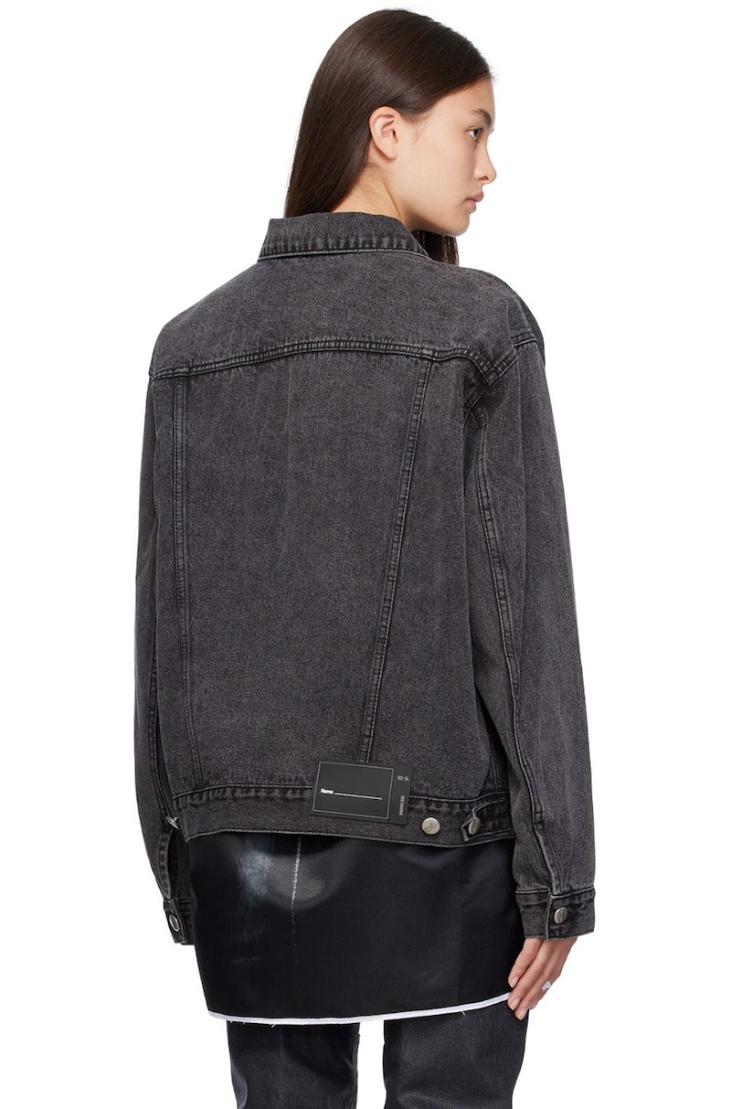 we11done Faded Denim Jacket - Black | Garmentory