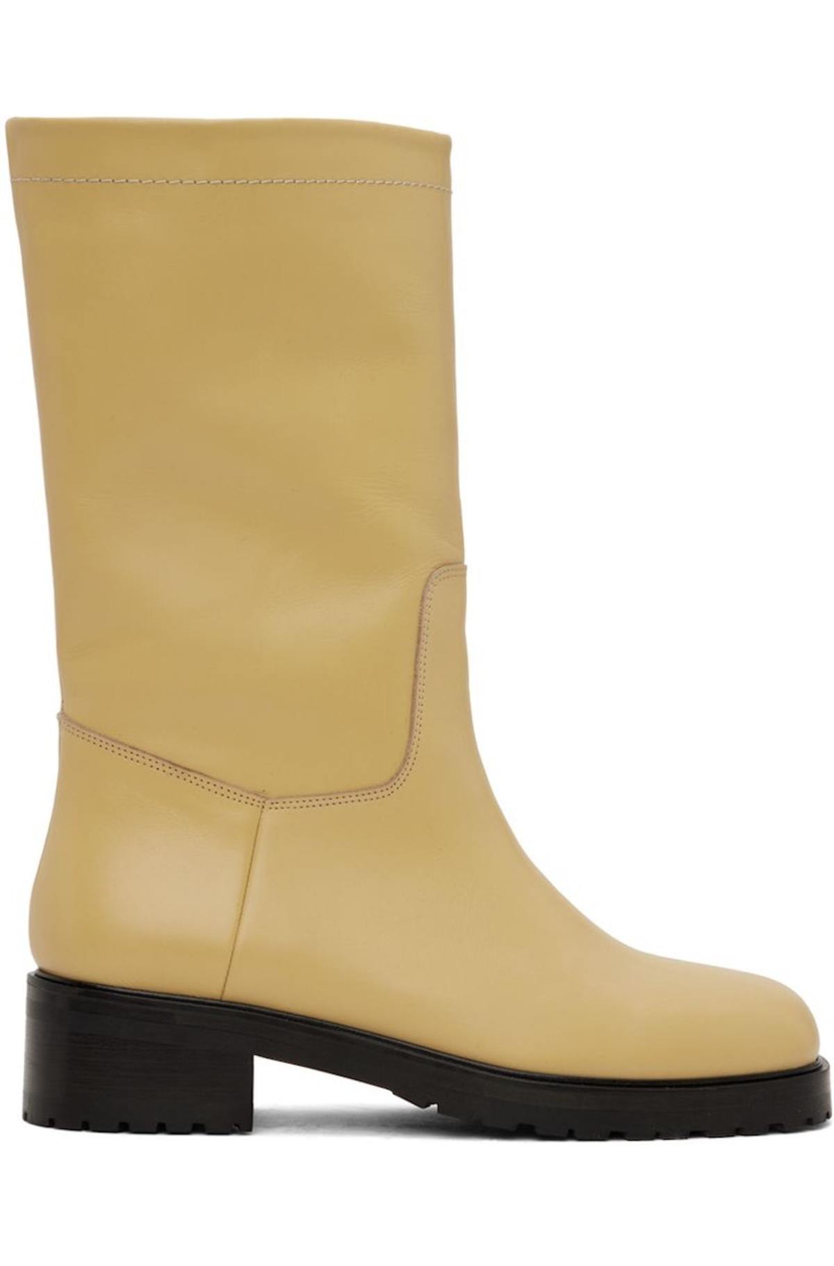 Maryam Nassir Zadeh Belmont Boots - Pale Yellow | Garmentory