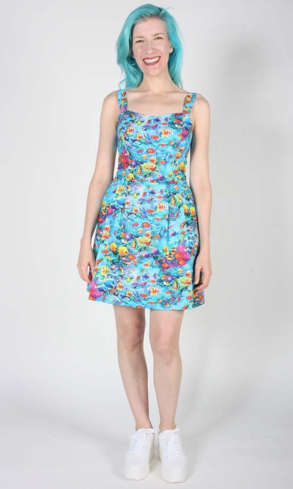 Brush Strokes Akikiki Dress - Aquarium | Garmentory