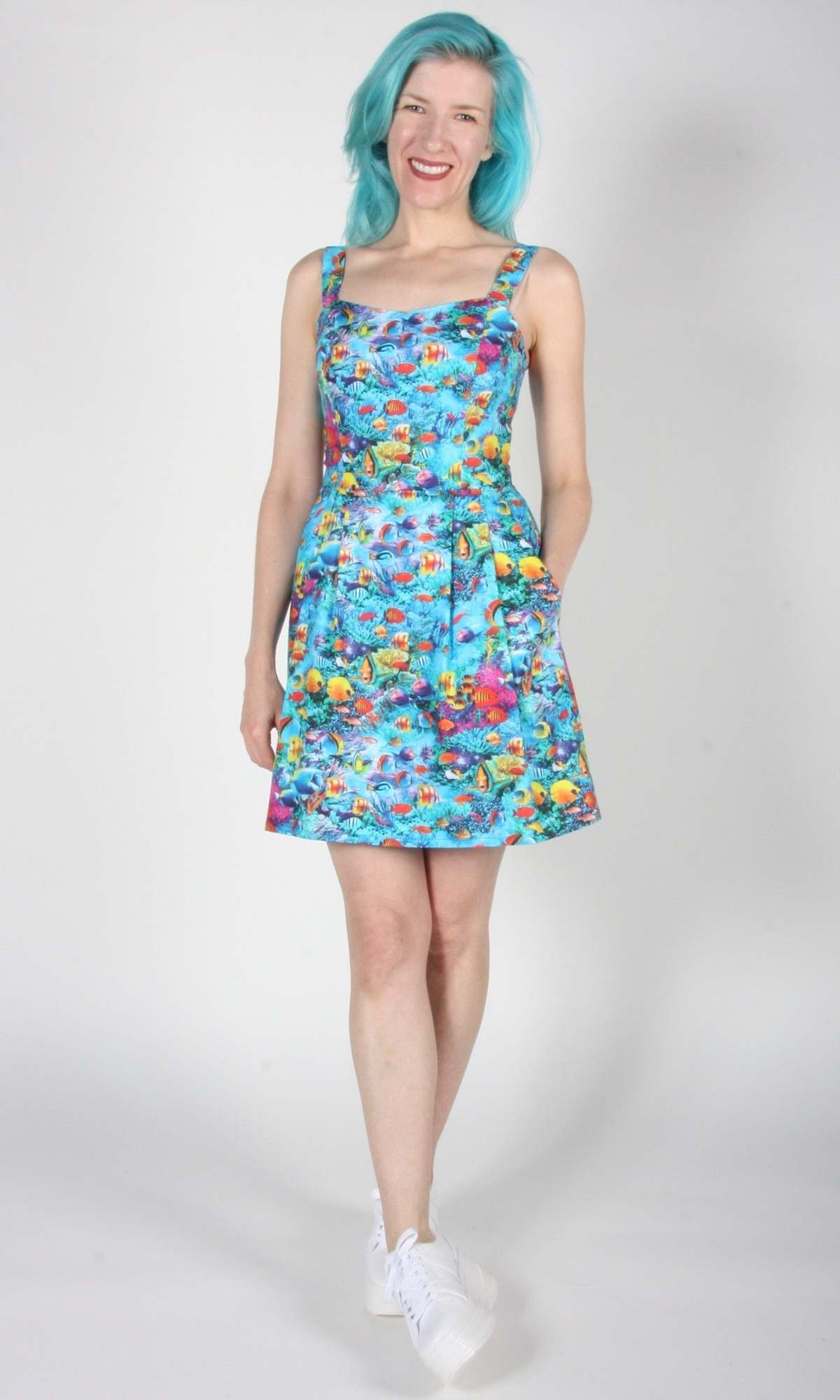 Brush Strokes Akikiki Dress - Aquarium | Garmentory