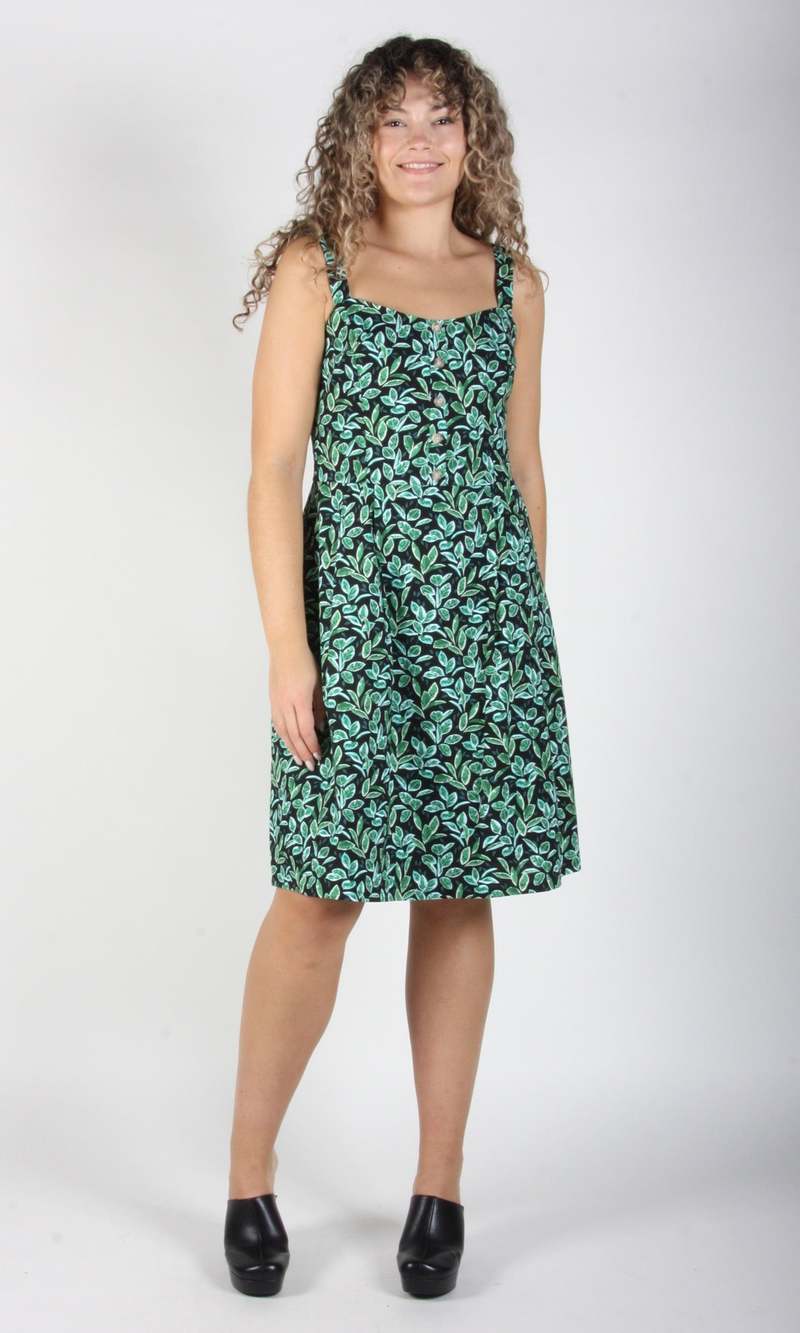 Birds of North America Grosbeak Dress - Suburban Night Hedge | Garmentory