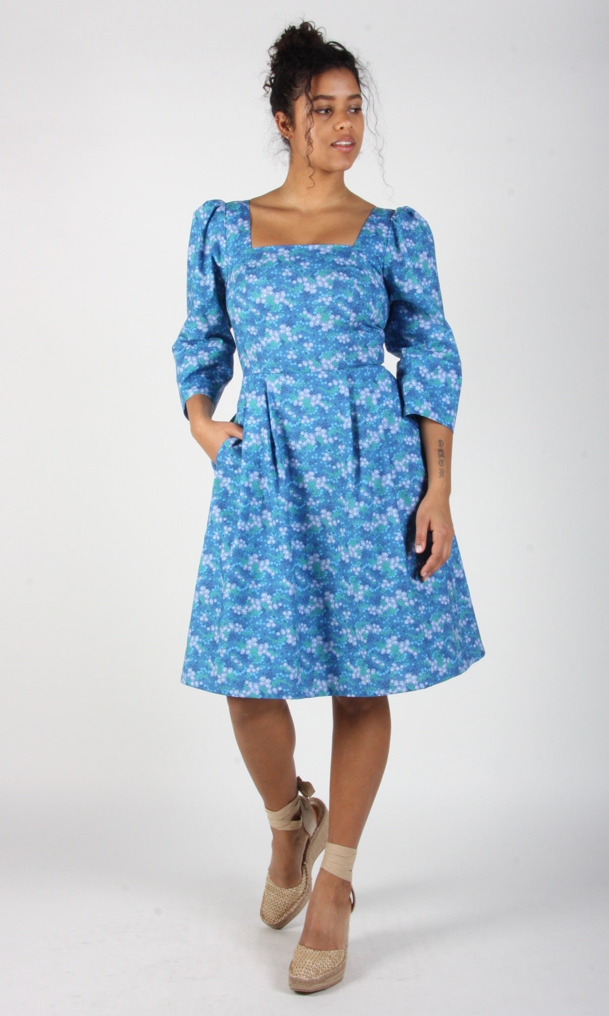Birds of North America Helldiver Dress - Blue Veronica | Garmentory