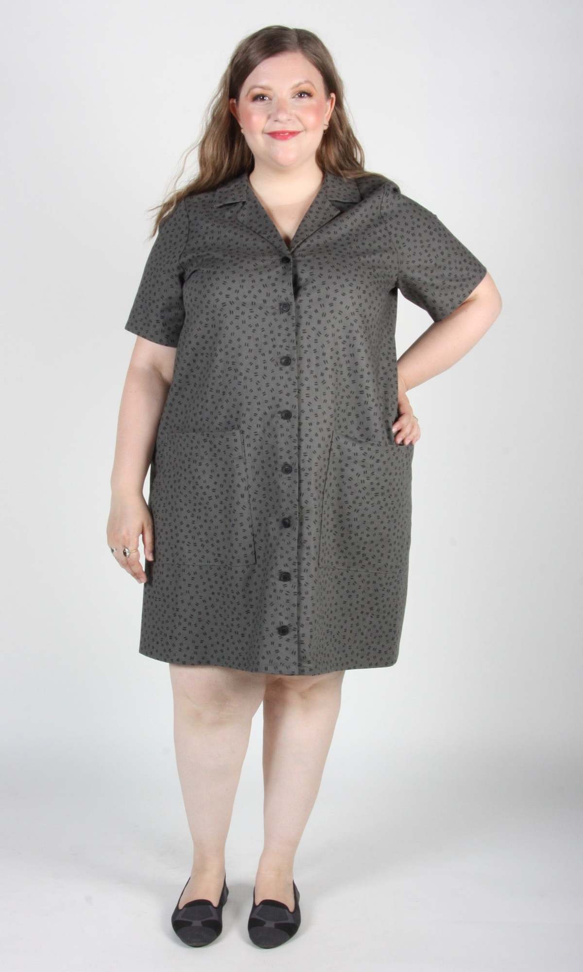 Birds of North America Joree Dress - Grey Hatch | Garmentory