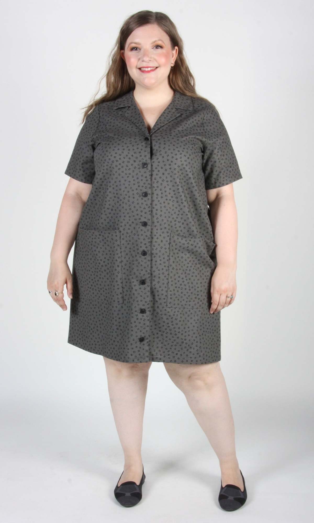 Birds of North America Joree Dress - Grey Hatch | Garmentory