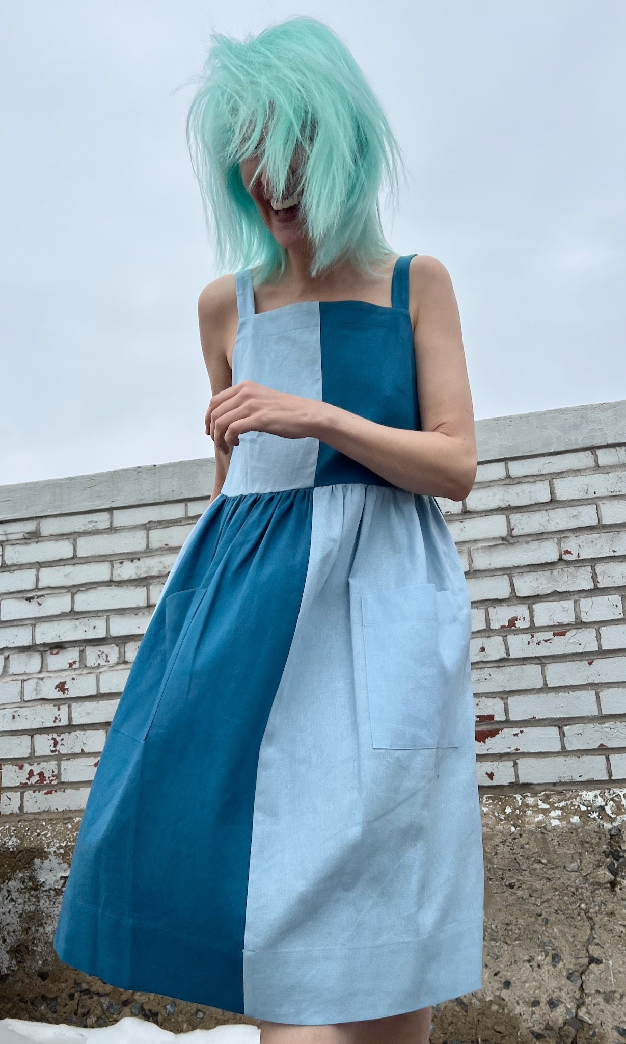 Birds of North America Timber Doodle Dress - Sea/Sky | Garmentory