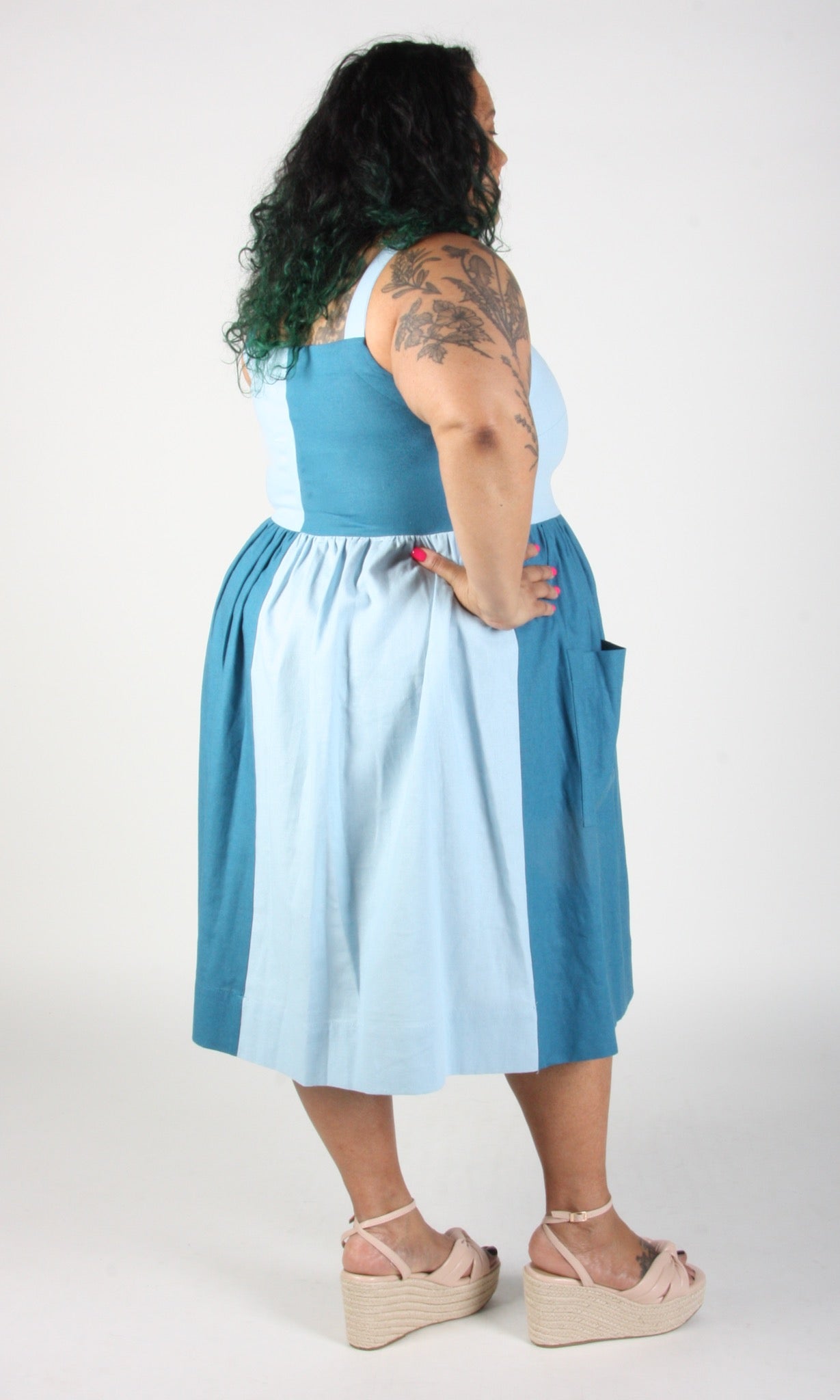 Birds of North America Timber Doodle Dress - Sea/Sky | Garmentory
