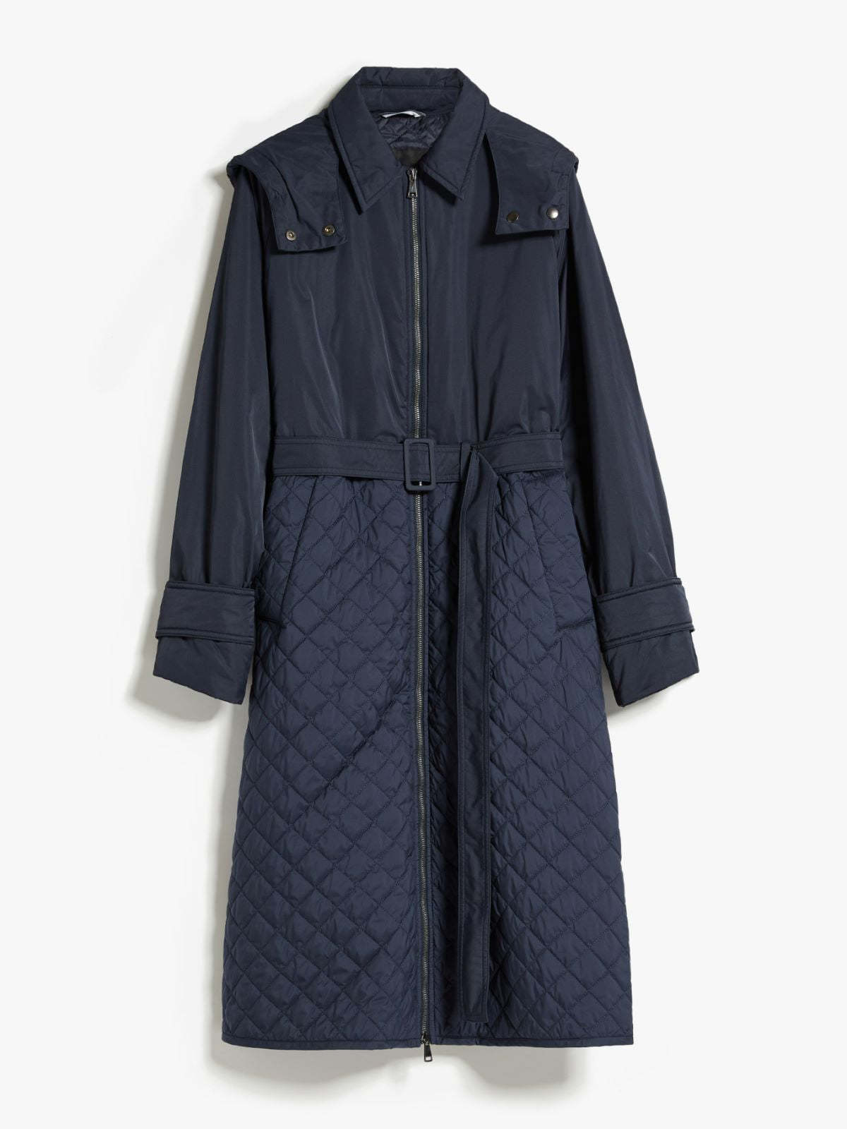 Weekend Max Mara Padded Showerproof Coat - Navy | Garmentory