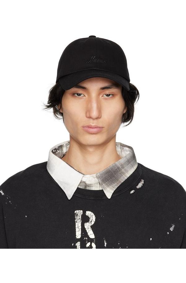 we11done Small Logo Cap - Black | Garmentory