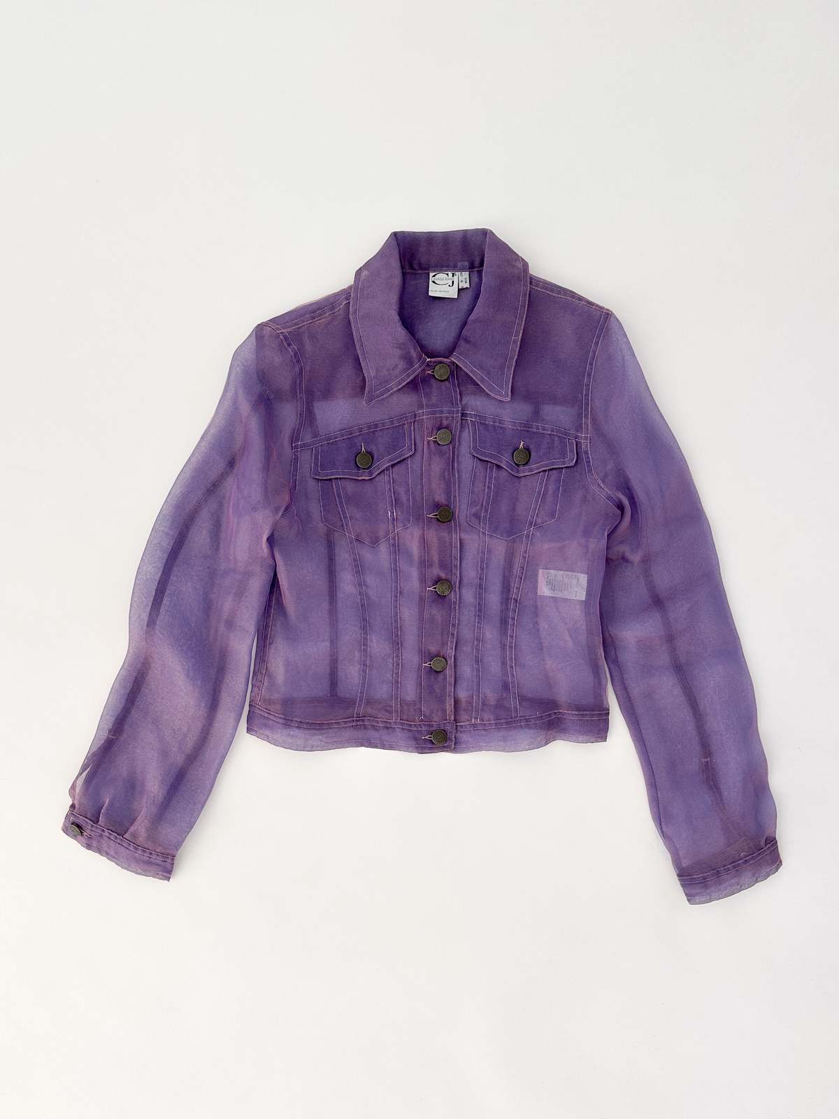 Cavalli Jeans Sheer Jacket - Purple | Garmentory