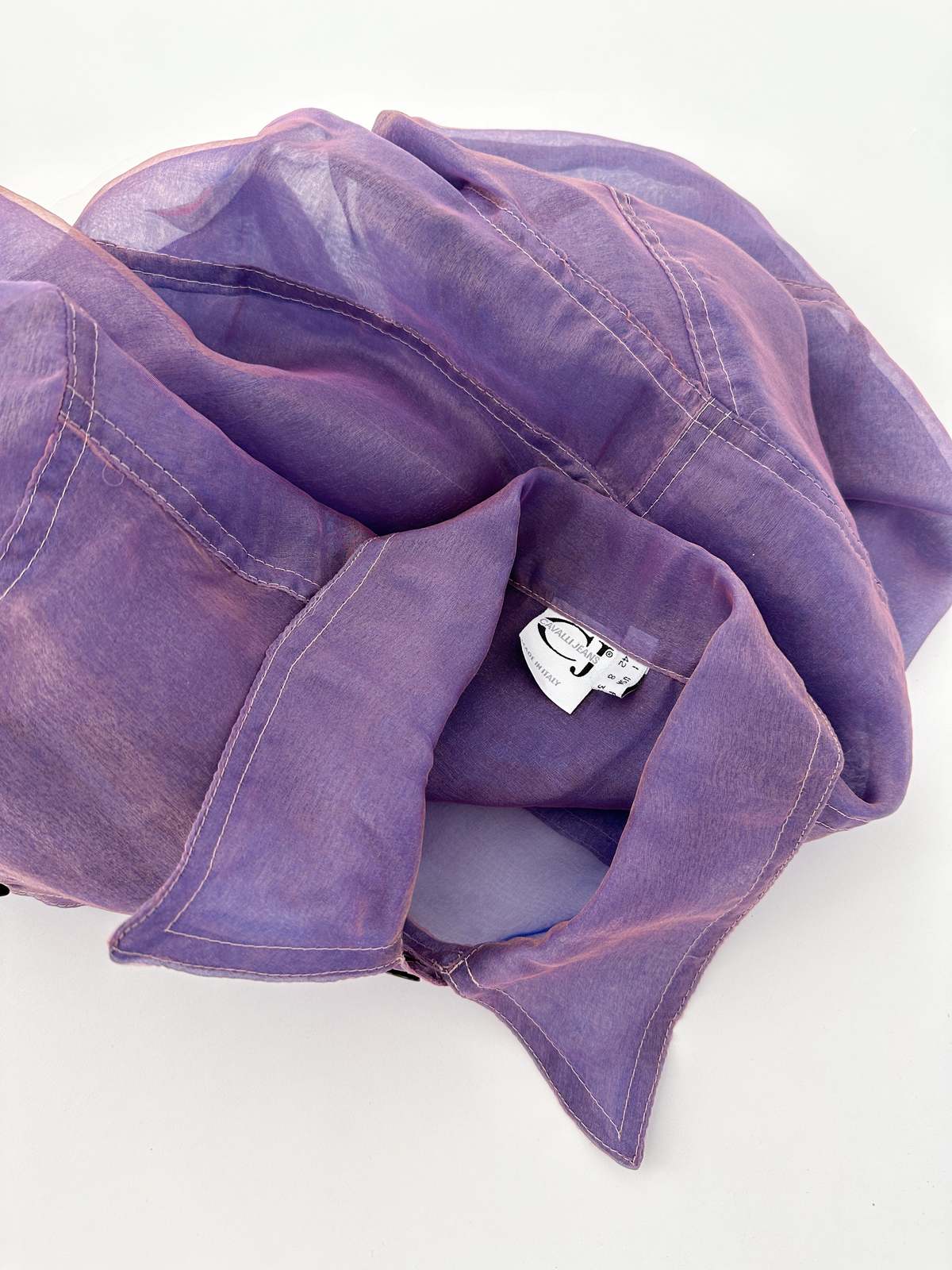 Cavalli Jeans Sheer Jacket - Purple | Garmentory