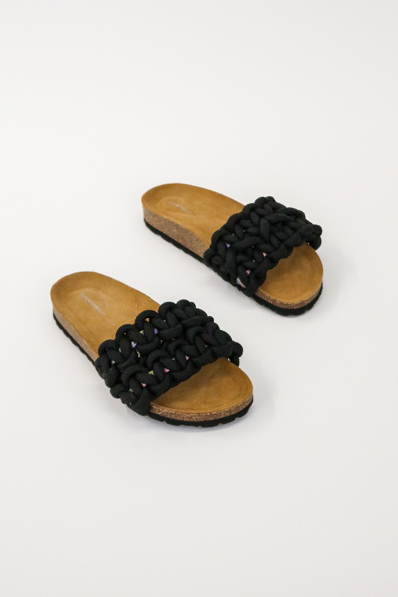 "INTENTIONALLY __________." Macro Sandals - Black/Vanilla | Garmentory