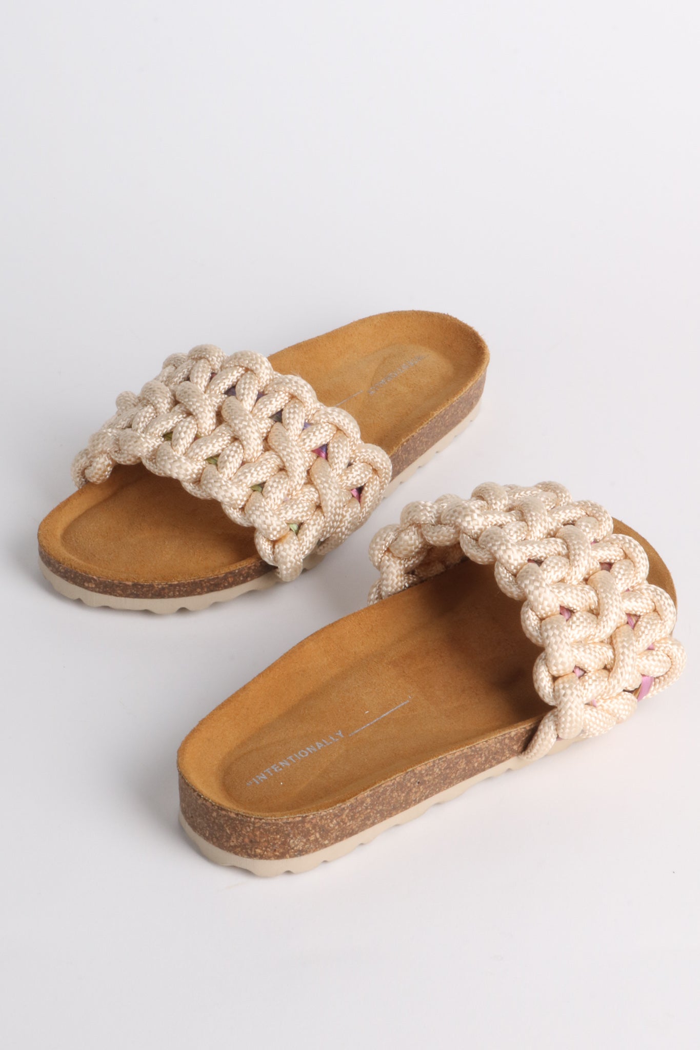 "INTENTIONALLY __________." Macro Sandals - Black/Vanilla | Garmentory