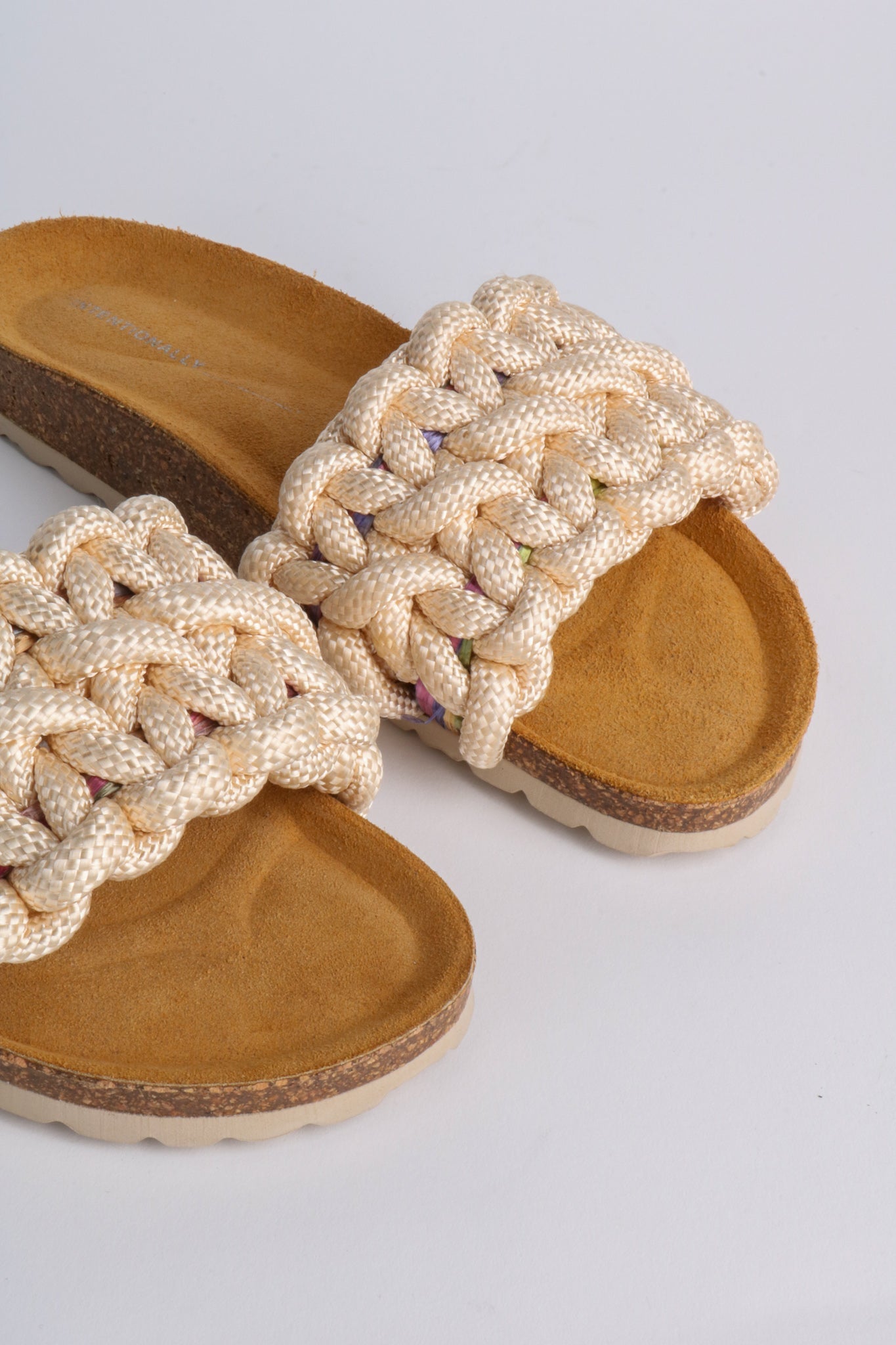 "INTENTIONALLY __________." Macro Sandals - Black/Vanilla | Garmentory