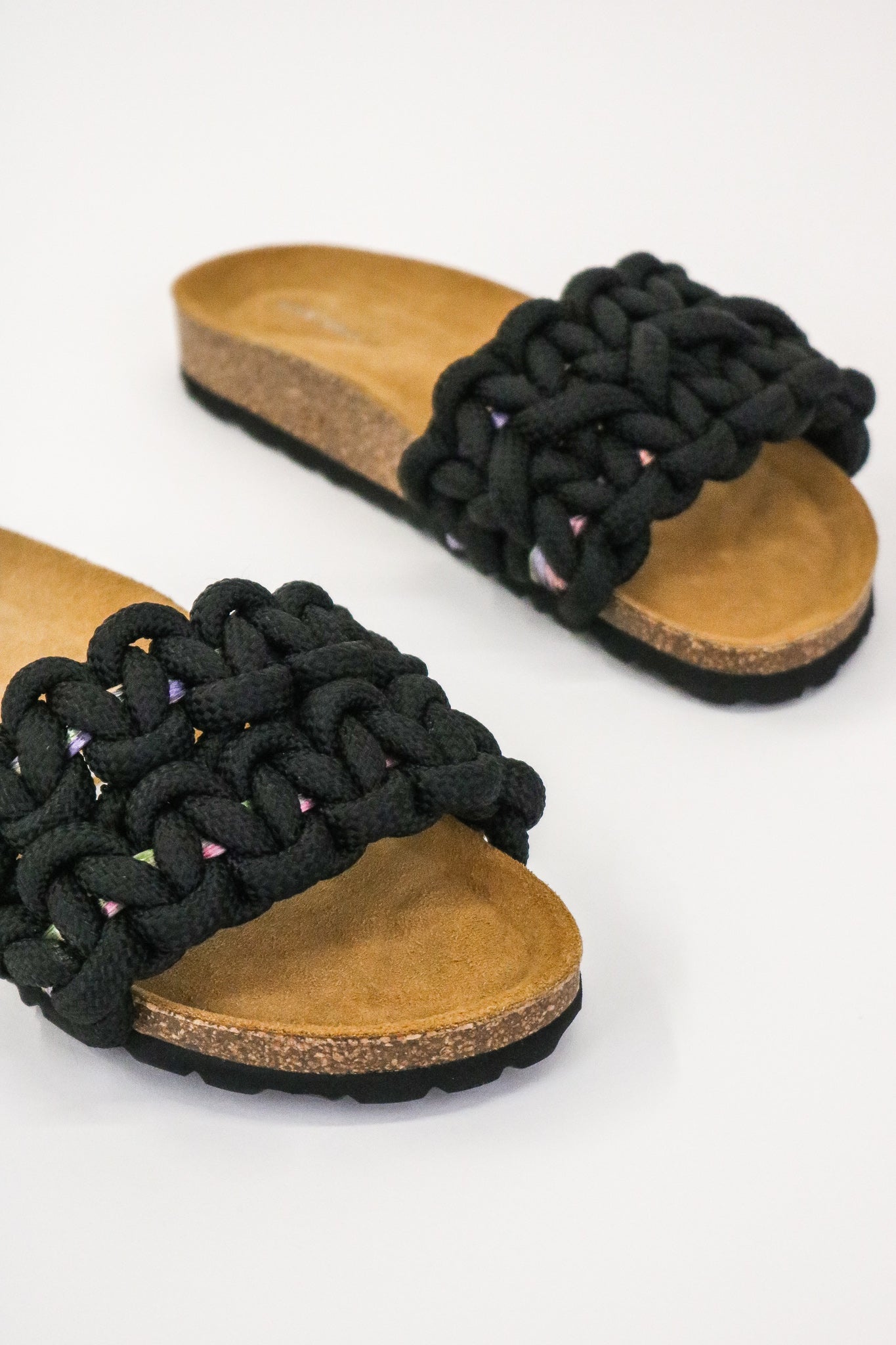 "INTENTIONALLY __________." Macro Sandals - Black/Vanilla | Garmentory