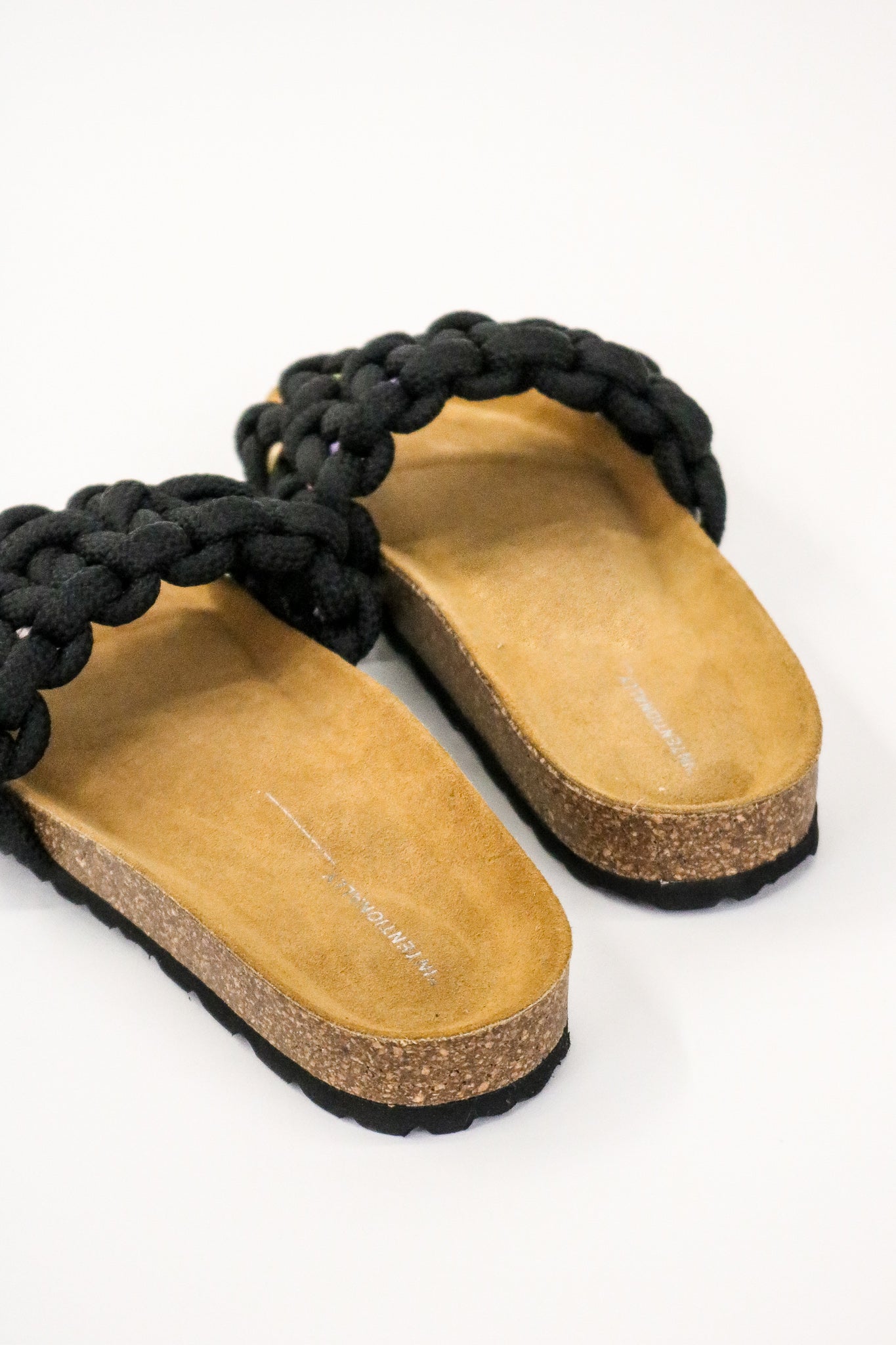 "INTENTIONALLY __________." Macro Sandals - Black/Vanilla | Garmentory