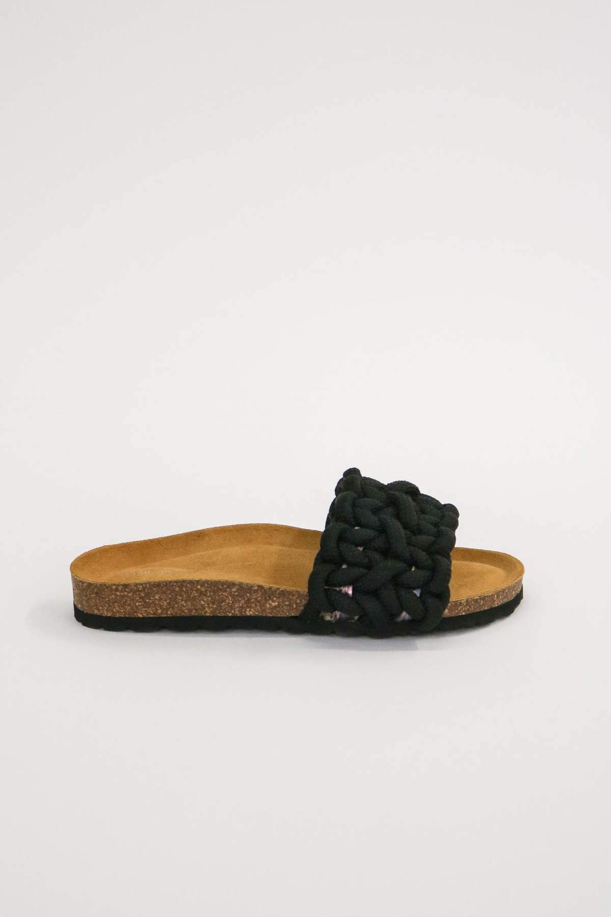 "INTENTIONALLY __________." Macro Sandals - Black/Vanilla | Garmentory