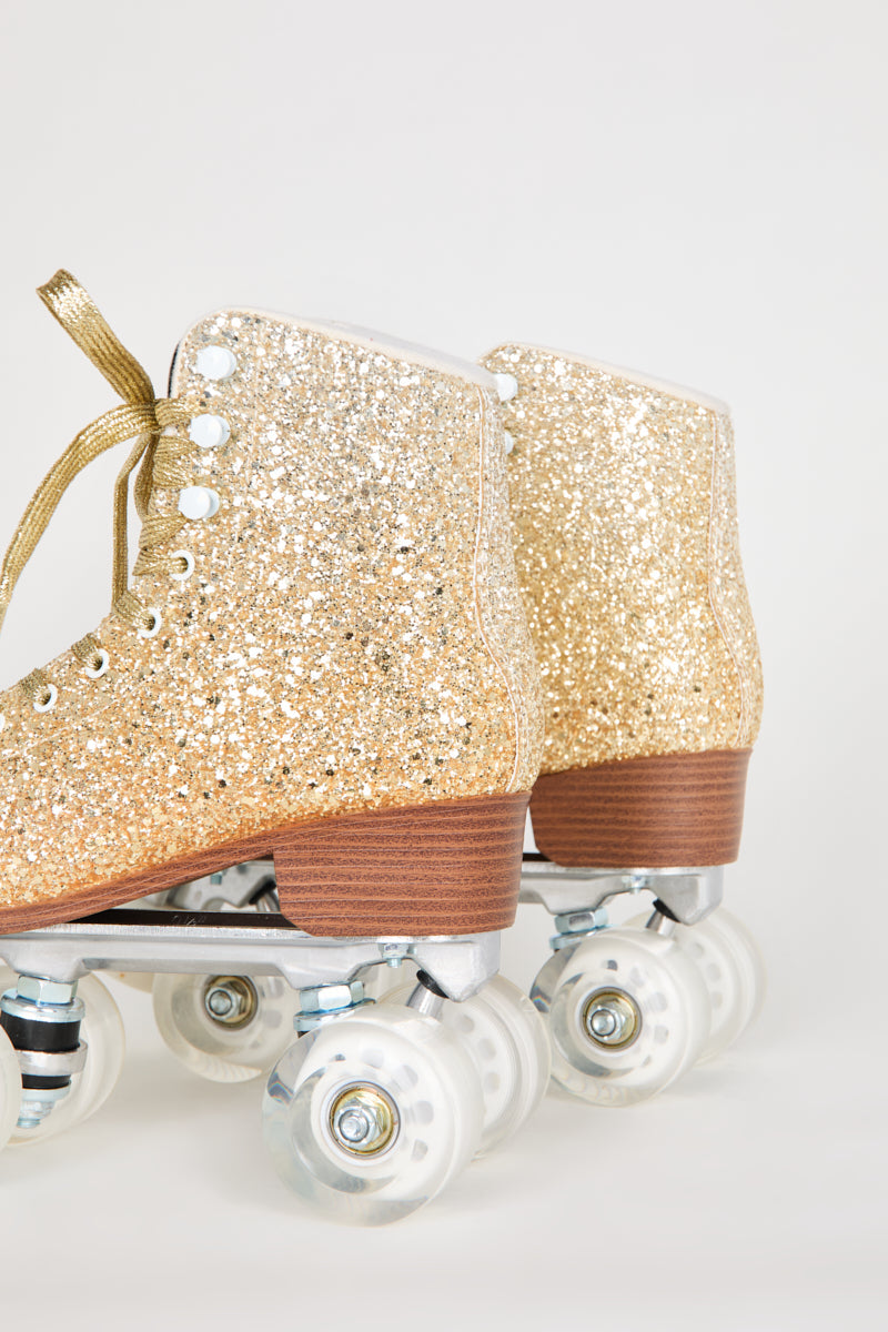 "INTENTIONALLY __________." PRE PARTY ROLLER SKATE - Gold/Lilac ...