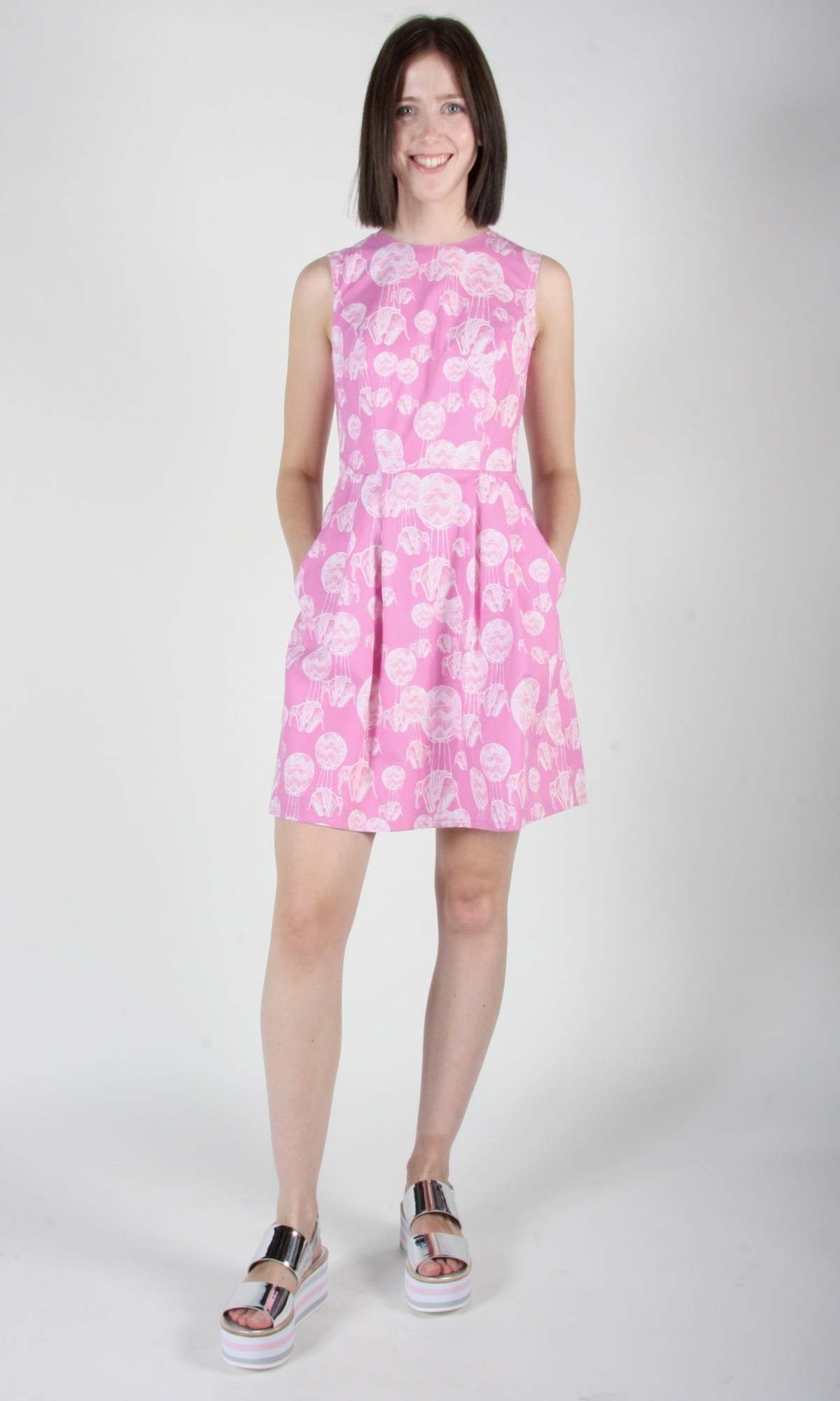 Birds of North America RN375 - 16 - Bulbul Dress - Pink Pachyderm ...