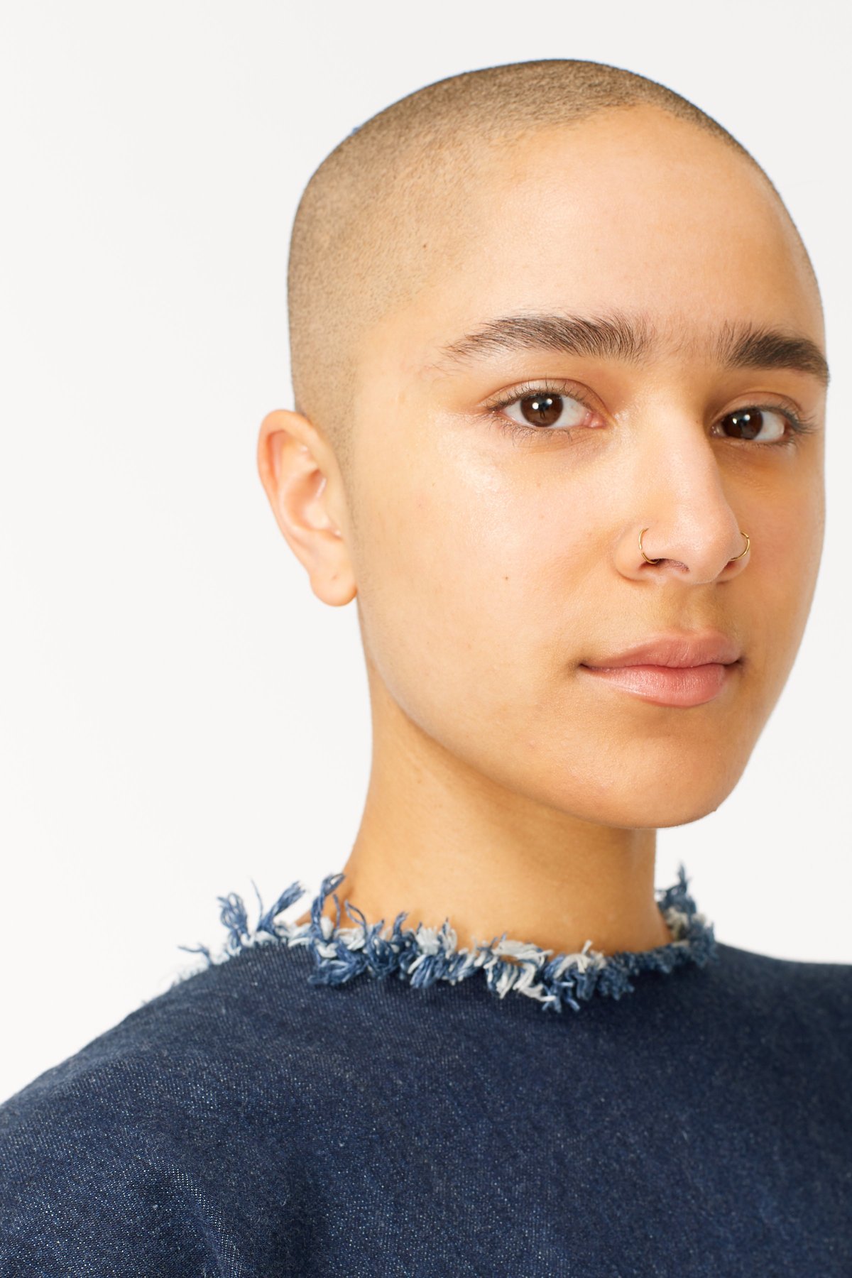 Ashley Rowe Long Sleeve Tee - Dark Denim | Garmentory