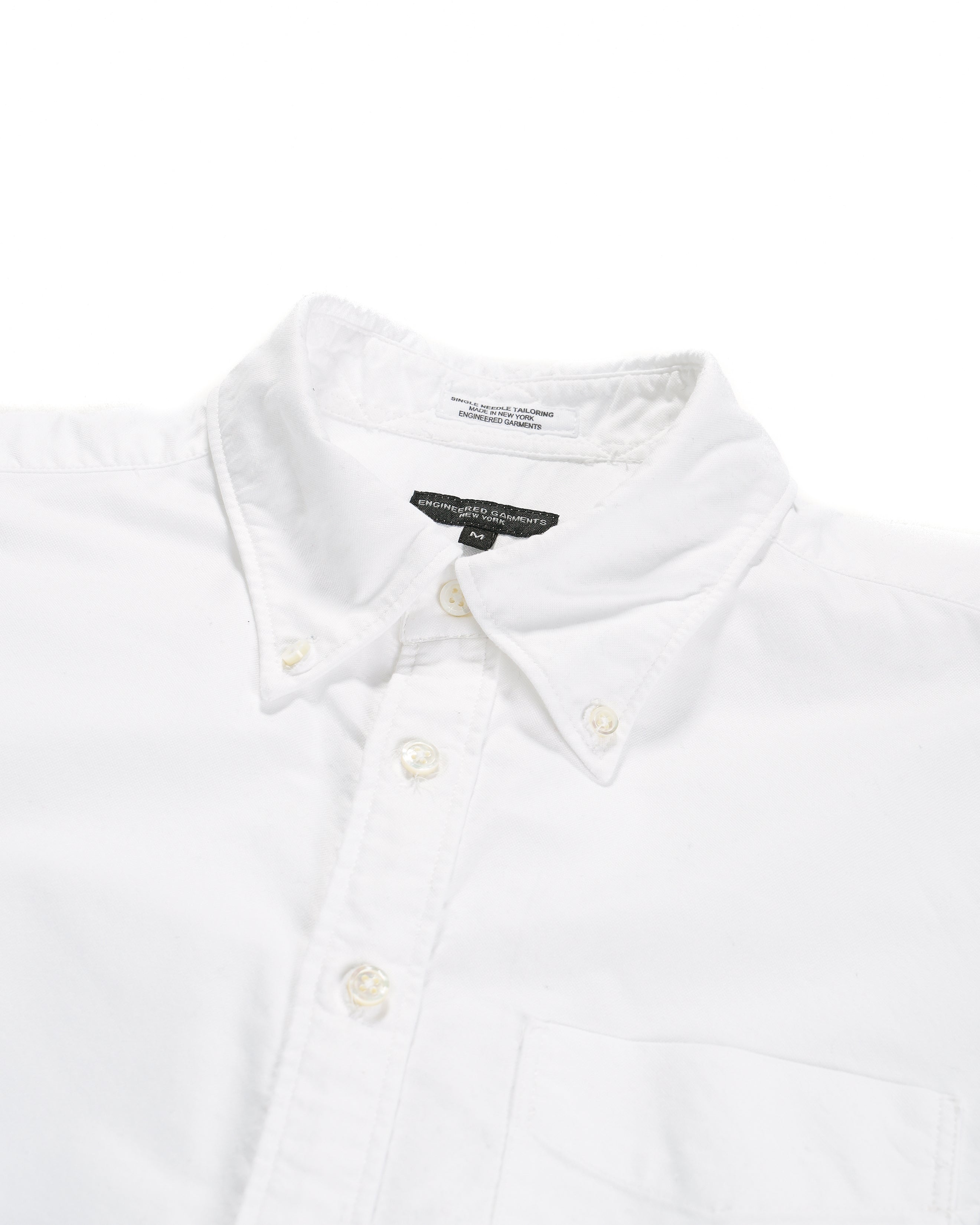 Engineered Garments 19 Century BD Cotton Oxford Shirt - White | Garmentory