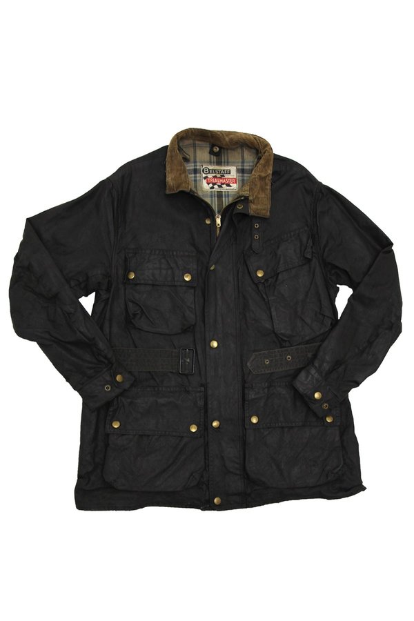 Canoe Club Vintage Black Belstaff Trialmaster Pro Checkered Flag Jacket ...