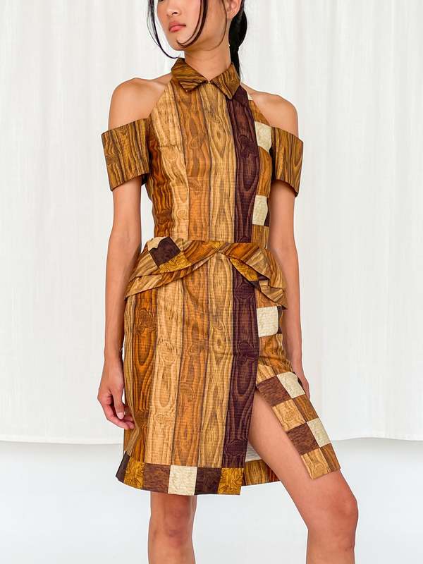 Rodarte Silk Dress 2011 Runway - Wood/Grain | Garmentory