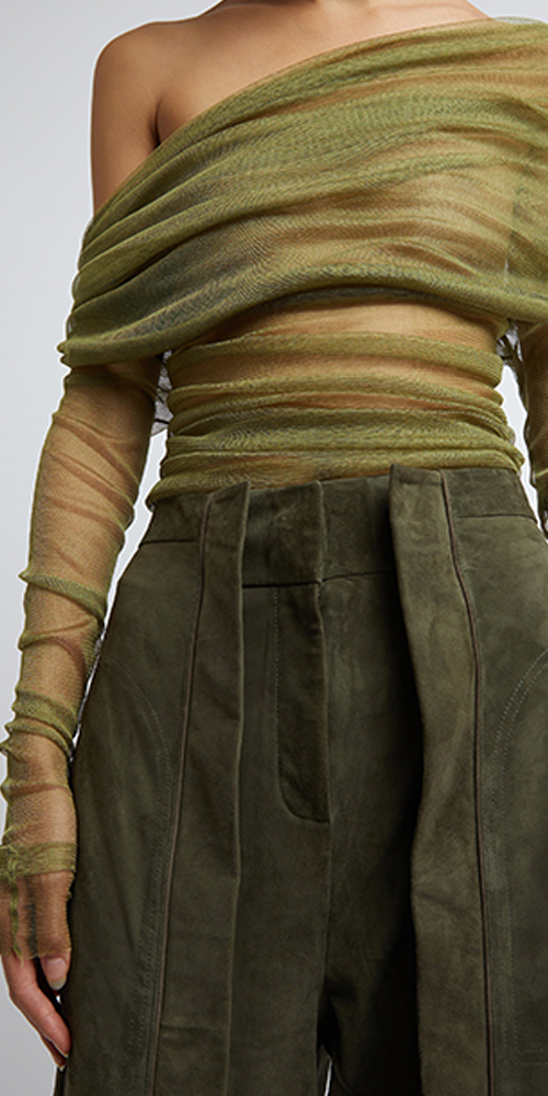 Christopher Esber Veiled Top - Moss | Garmentory