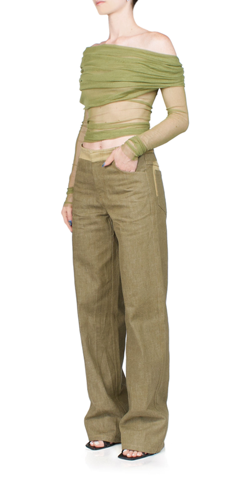 Christopher Esber Veiled Top - Moss | Garmentory