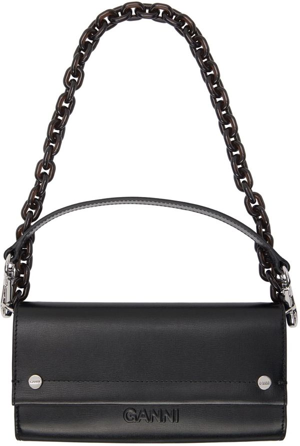 Ganni Banner Envelope Wallet - Black | Garmentory