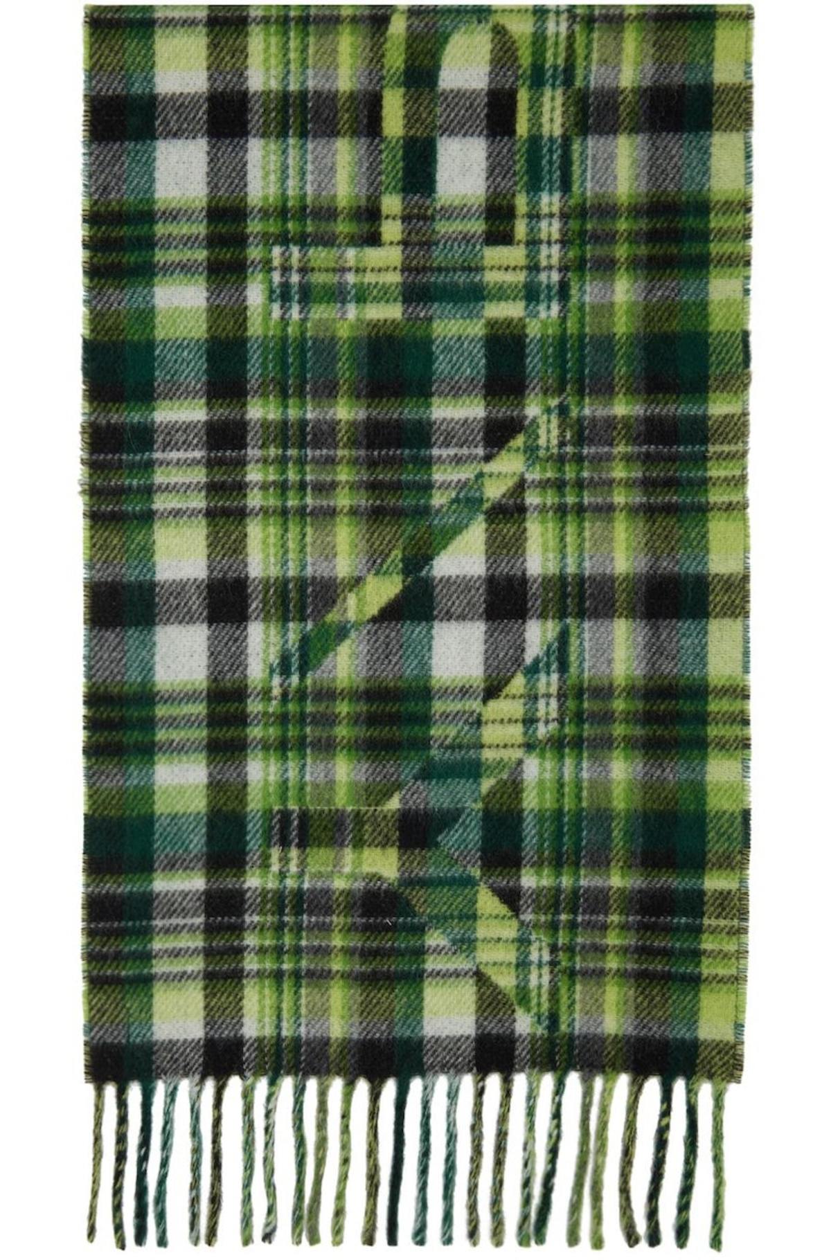 Y/Project Check Scarf - Green | Garmentory