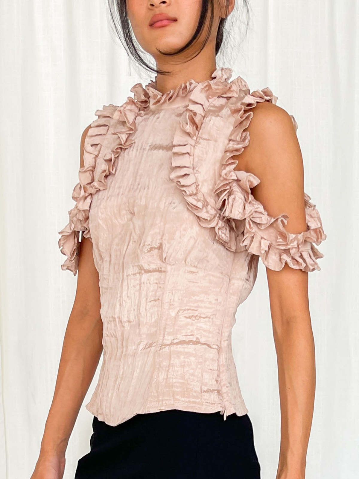 Rodarte Opening Ceremony Ruffled Blouse - Blush | Garmentory